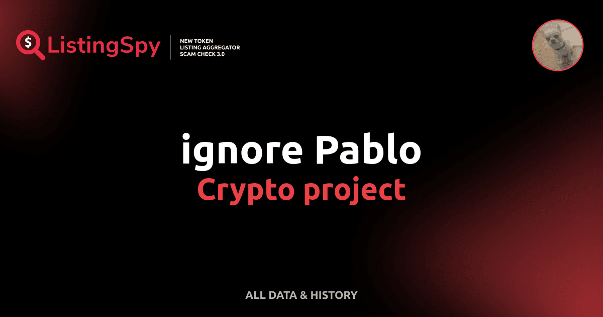 ignore Pablo crypto project: Pablo token listings, events, analysis ...