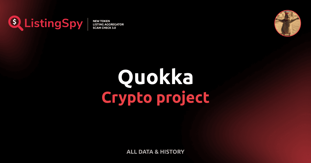 Quokka crypto project: Quokka token listings, events, analysis | ListingSpy
