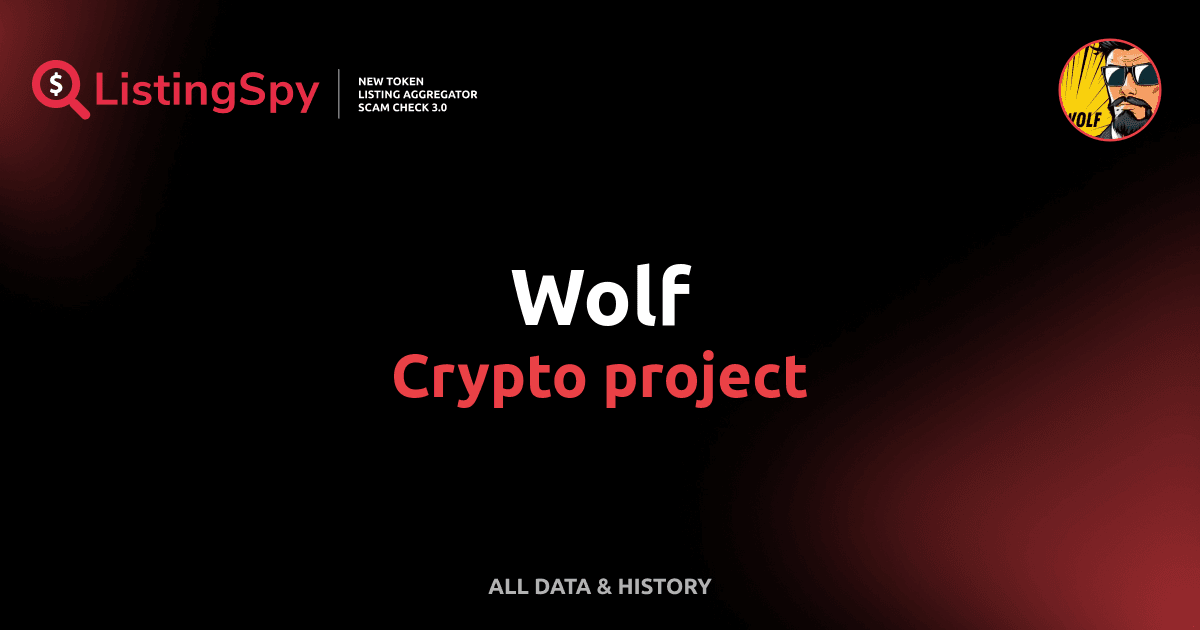 Wolf crypto project: WOLF token listings, events, analysis | ListingSpy