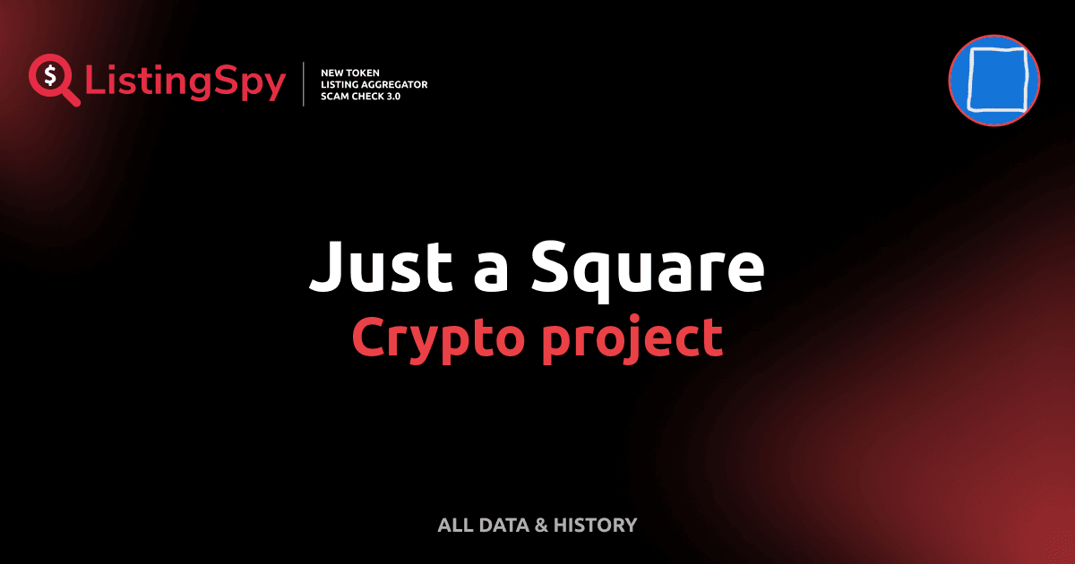 Just a Square crypto project: SQR token listings, events, analysis ...