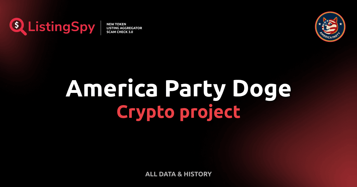 America Party Doge crypto project: APCDOGE token listings, events ...