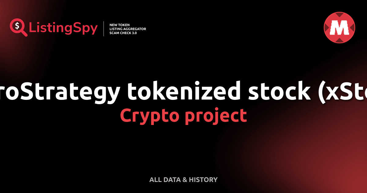 MicroStrategy tokenized stock (xStock) crypto project: MSTRX token ...