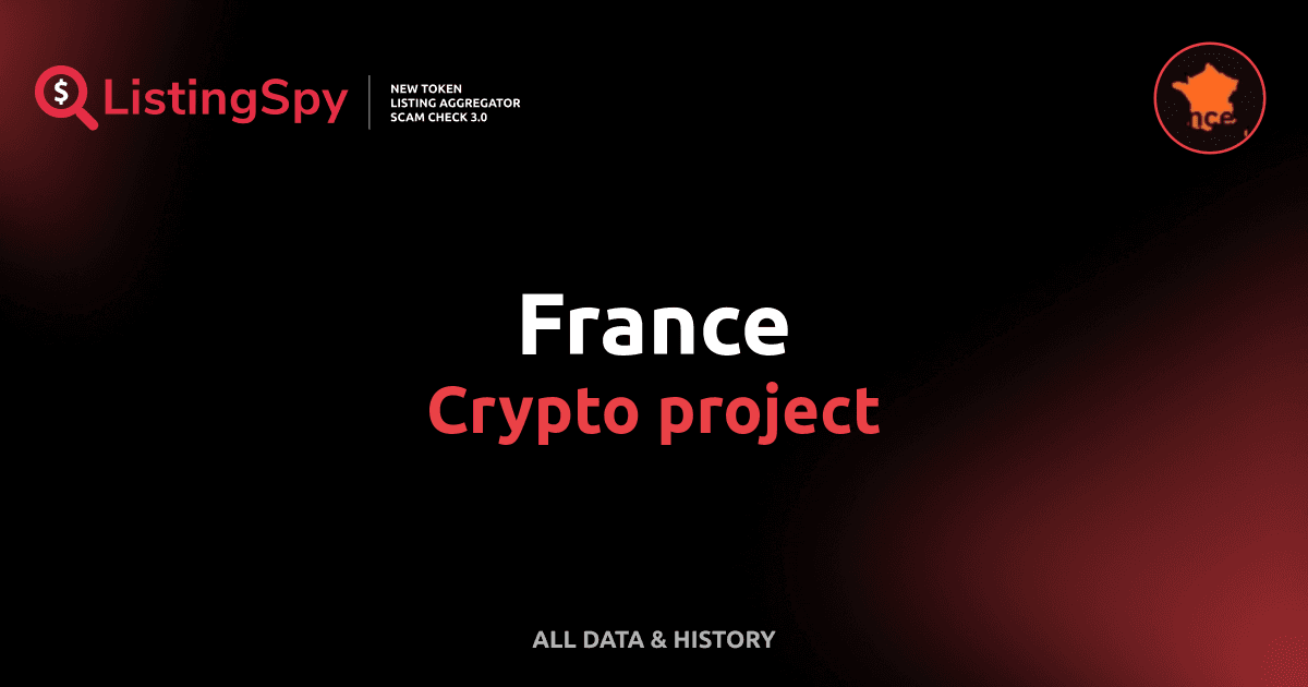 France crypto project: FR token listings, events, analysis | ListingSpy