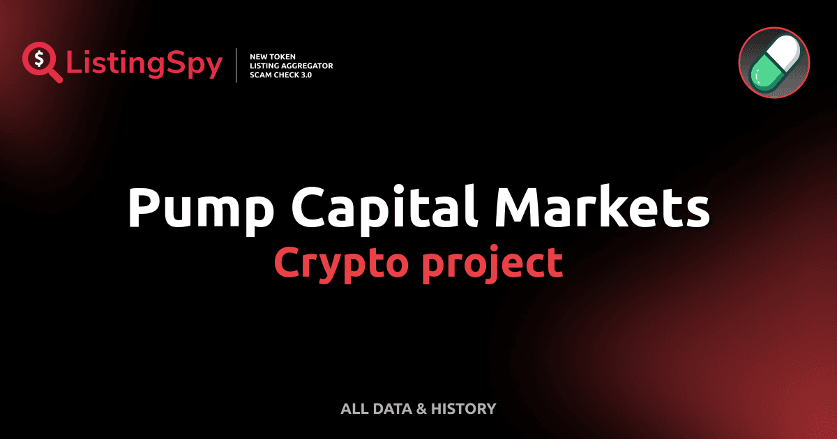 Pump Capital Markets crypto project: PCM token listings, events ...