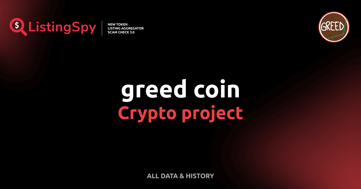 greed coin crypto project: GREED token listings, events, analysis ...