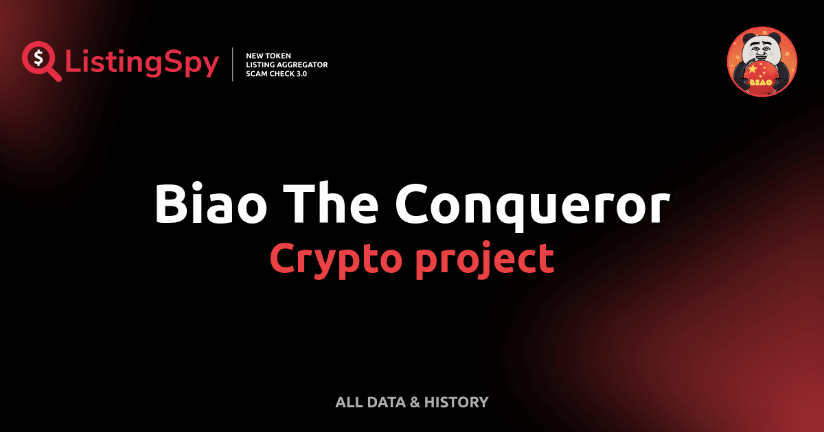 Biao The Conqueror crypto project: BIAO token listings, events ...