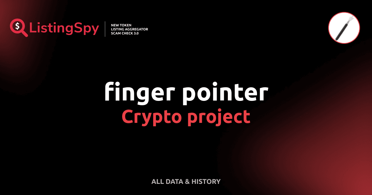 finger pointer crypto project: pointer token listings, events, analysis | ListingSpy