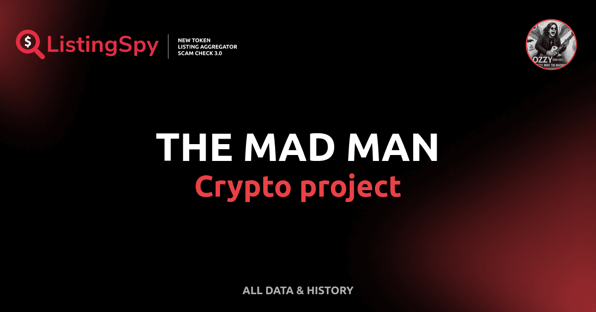 THE MAD MAN crypto project: OZZY token listings, events, analysis ...
