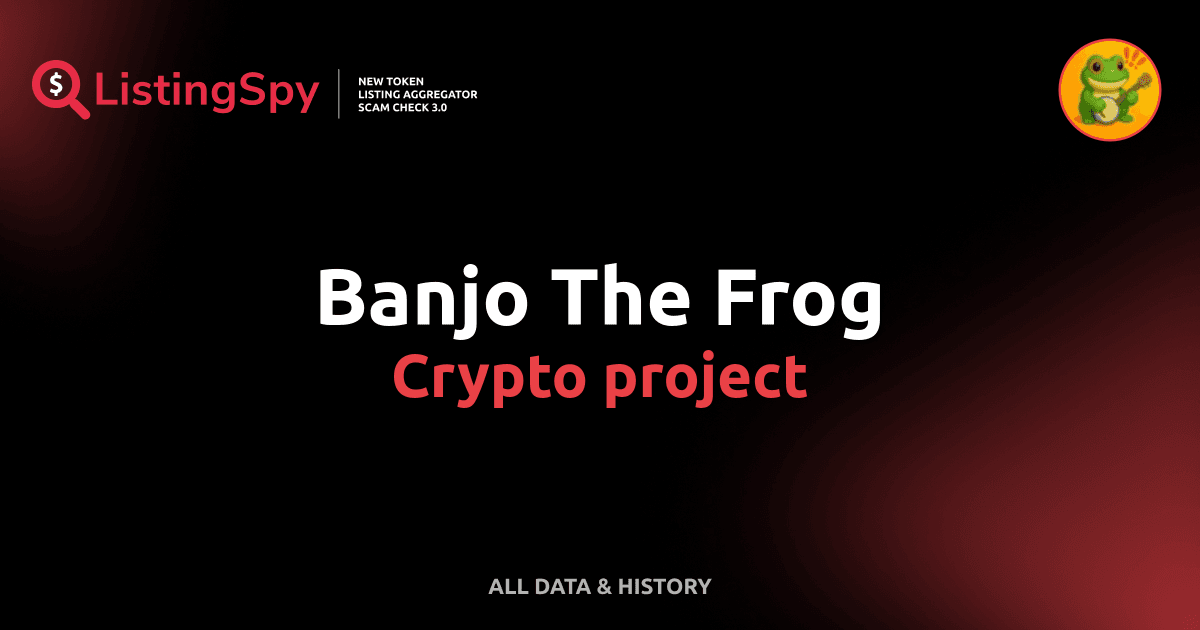 Banjo The Frog crypto project: banjo token listings, events, analysis ...