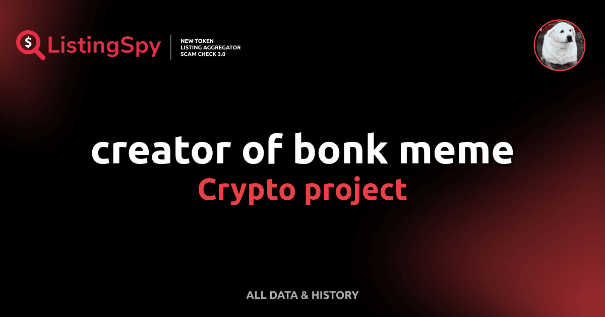 creator of bonk meme crypto project: snootboope token listings, events ...