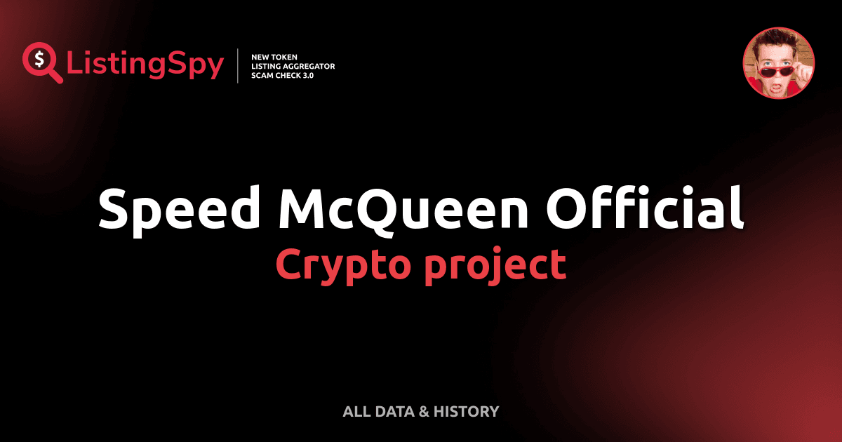 Speed McQueen Official crypto project: SPEED token listings, events ...