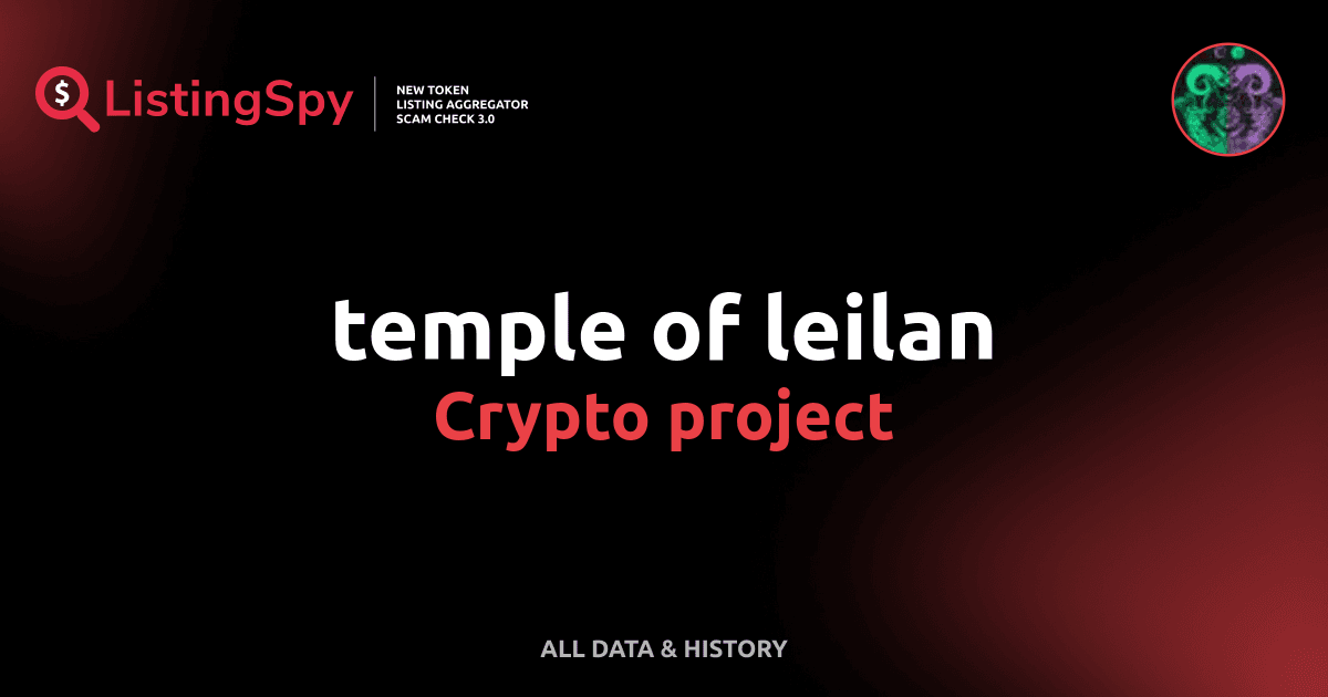 temple of leilan crypto project: glitch token listings, events ...