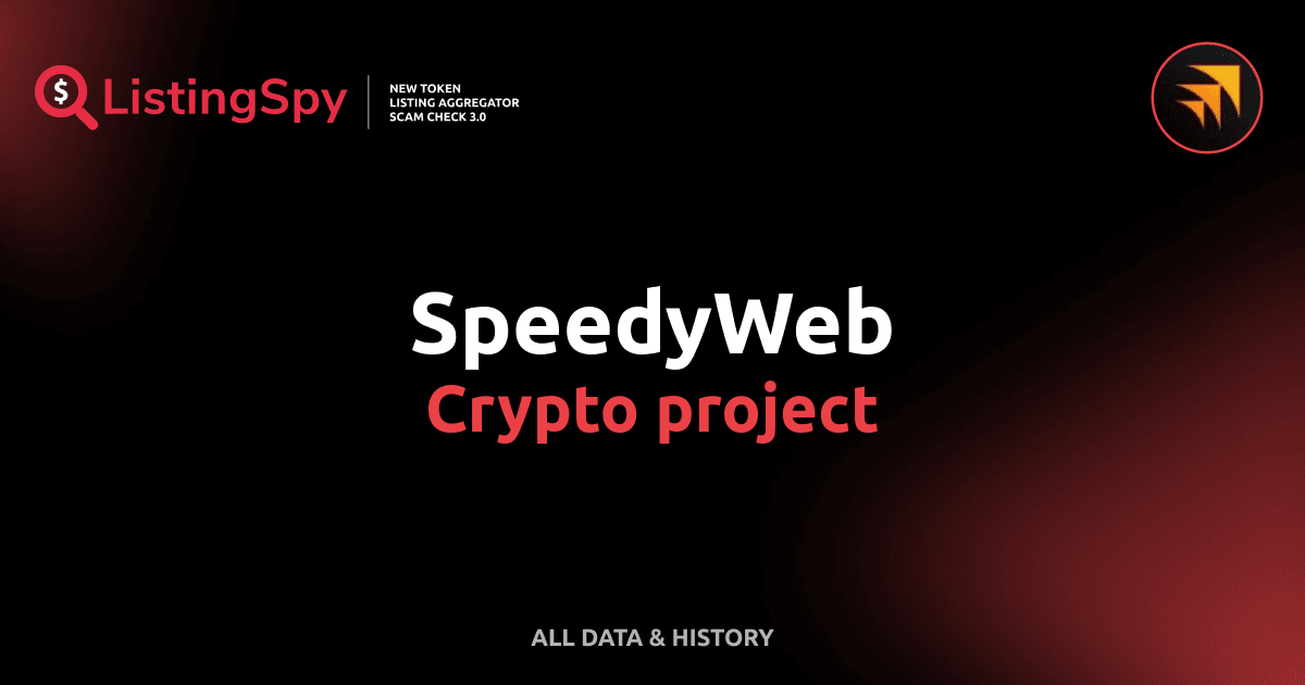 SpeedyWeb crypto project: SPEED token listings, events, analysis ...