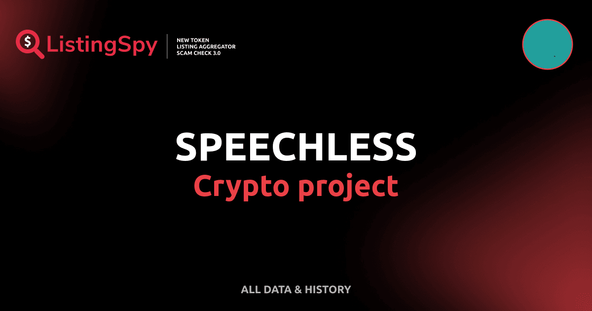 SPEECHLESS crypto project: SPEECHLESS token listings, events, analysis ...