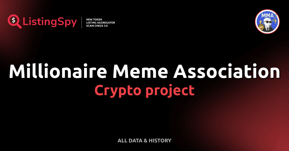 Millionaire Meme Association crypto project: MMA token listings, events ...