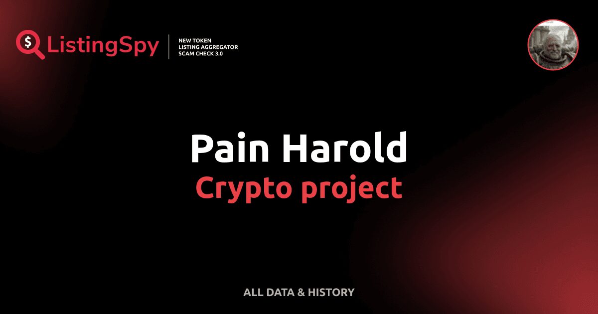 Pain Harold crypto project: HAROLD token listings, events, analysis ...