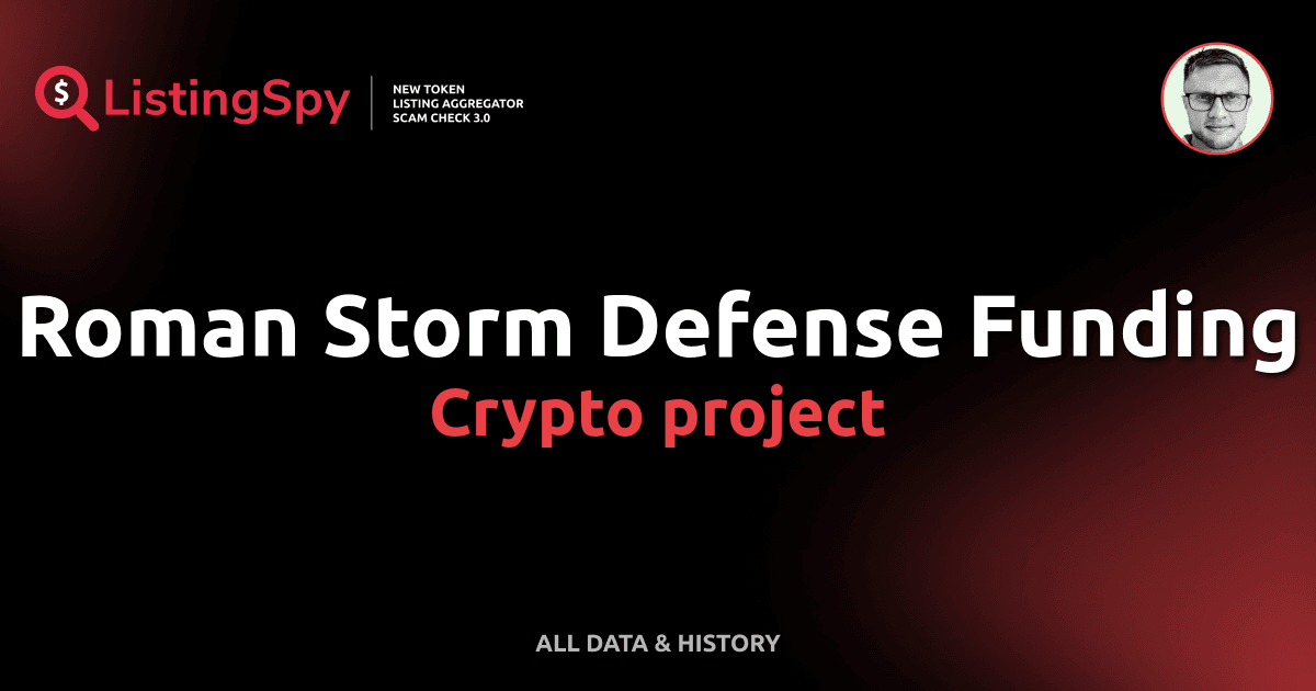 Roman Storm Defense Funding crypto project: STORM token listings ...