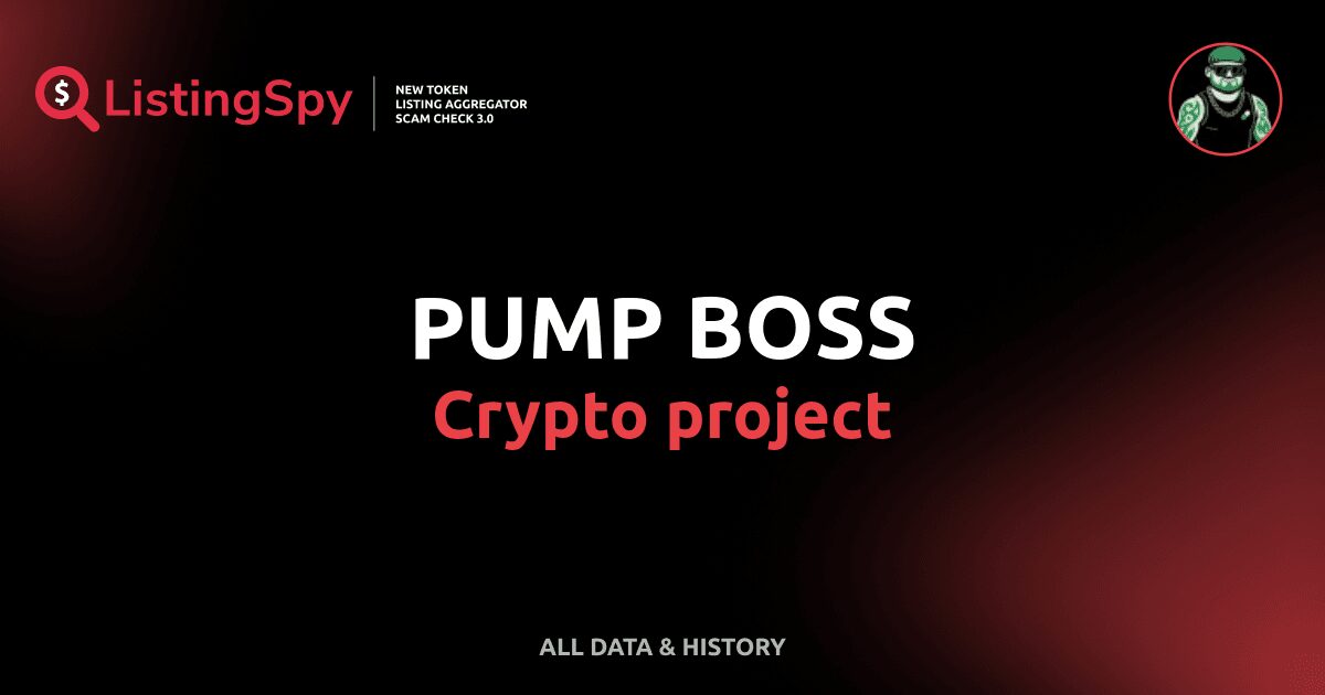 PUMP BOSS crypto project: PUMPBOSS token listings, events, analysis ...