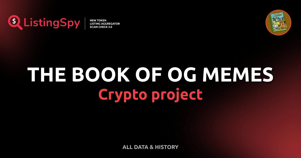 THE BOOK OF OG MEMES crypto project: BOOM token listings, events ...