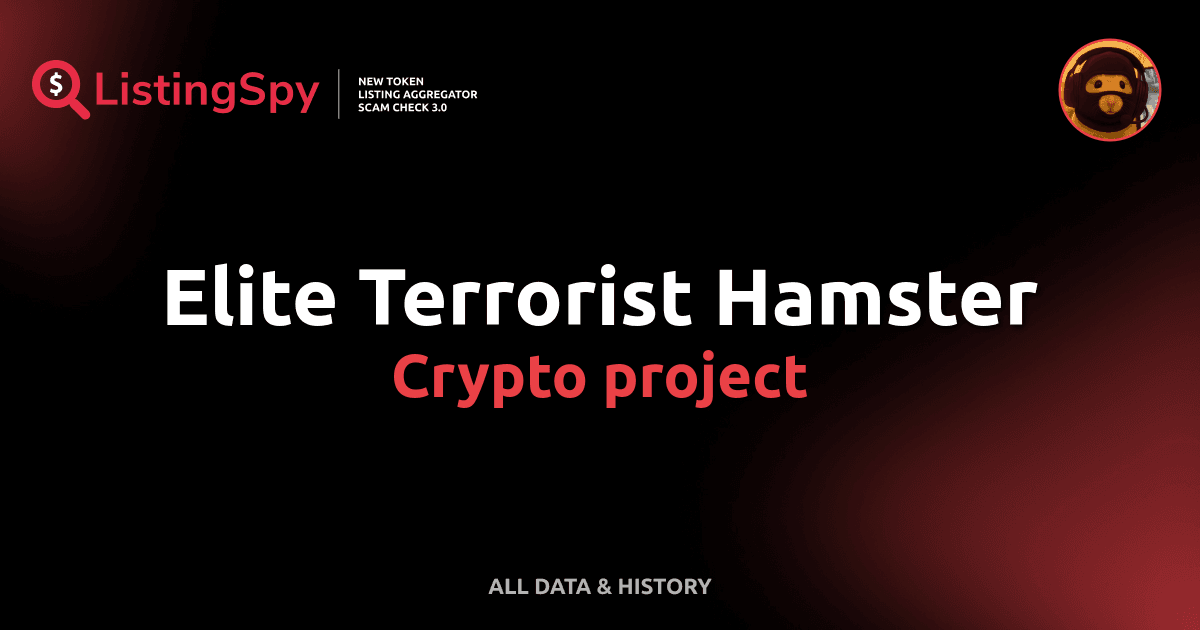 Elite Terrorist Hamster crypto project: ETH token listings, events ...