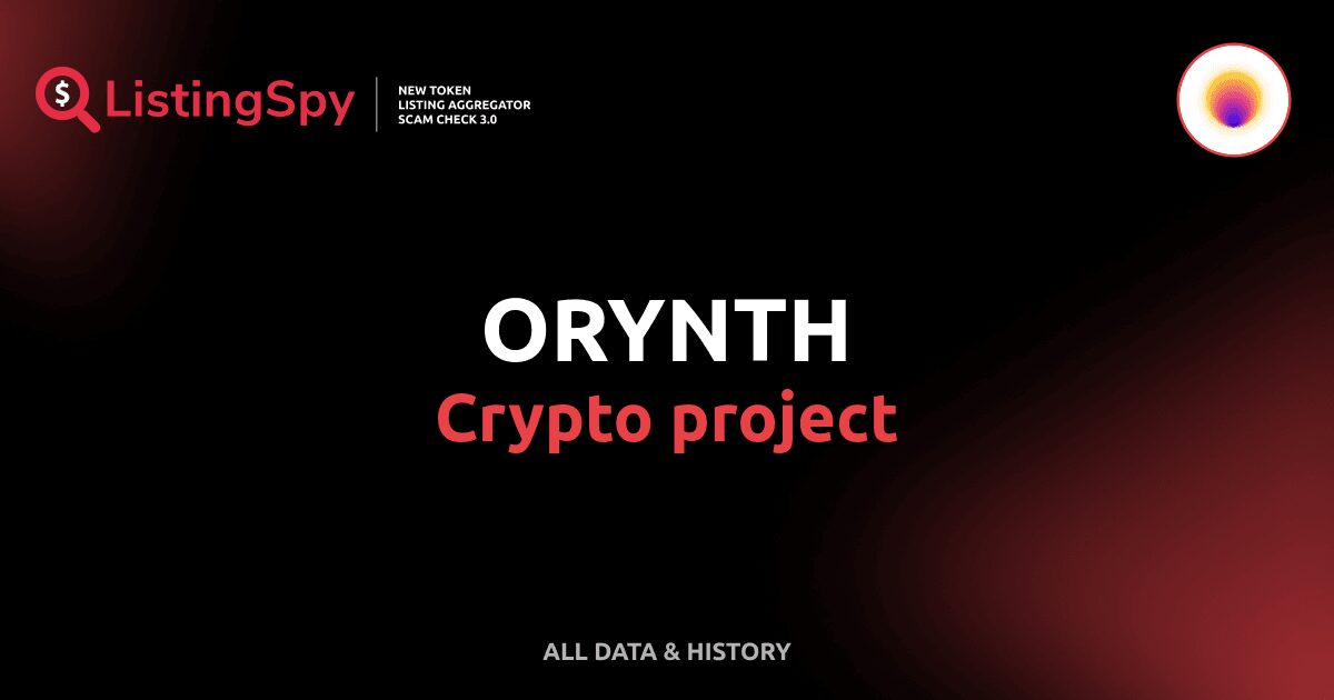 ORYNTH crypto project: ORY token listings, events, analysis | ListingSpy