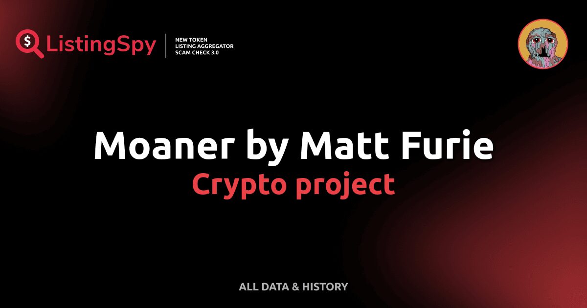 Moaner by Matt Furie crypto project: moaner token listings, events ...