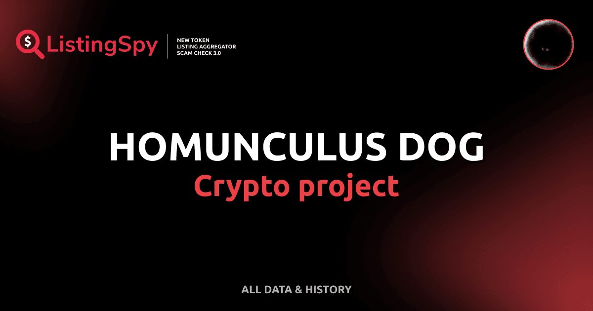 HOMUNCULUS DOG crypto project: YOUSHAN token listings, events, analysis ...