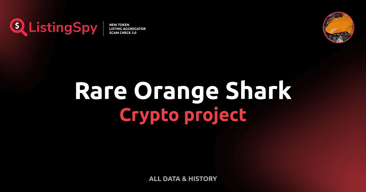 Rare Orange Shark crypto project: CREAMSICLE token listings, events ...