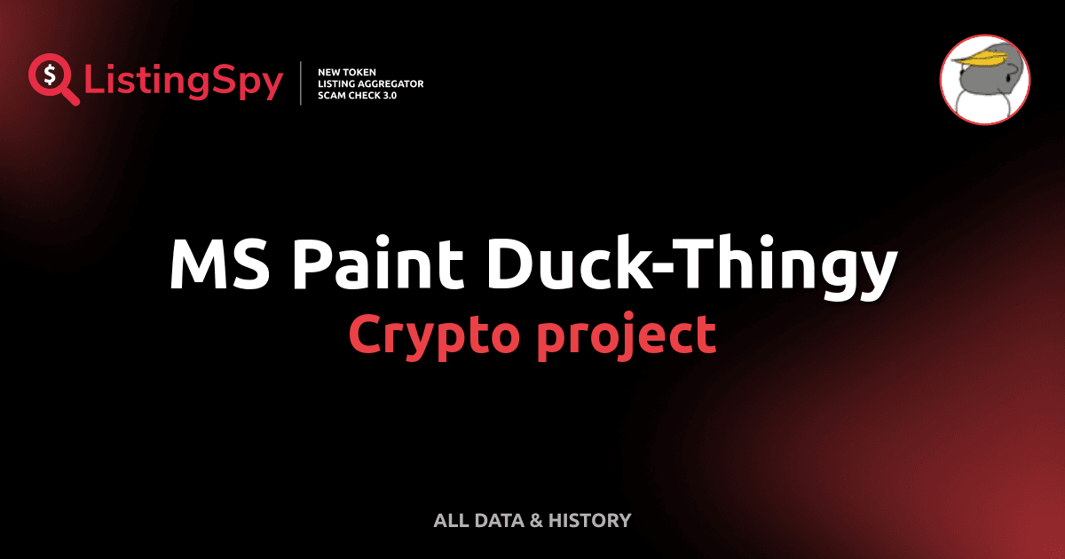 MS Paint Duck-Thingy crypto project: jeff token listings, events, analysis | ListingSpy