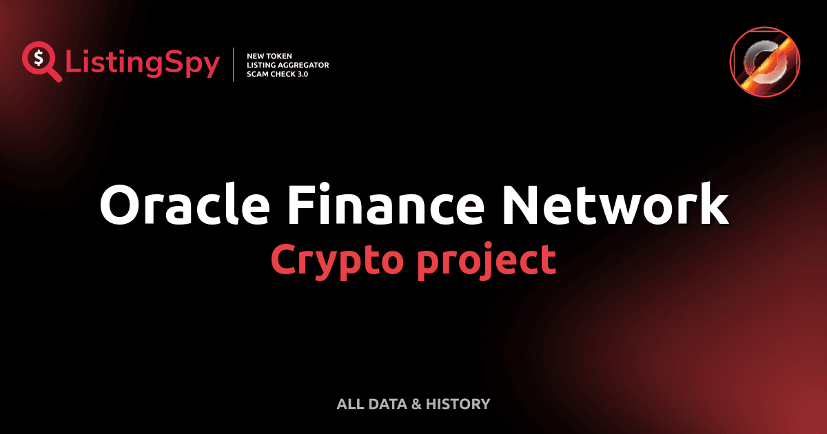 Oracle Finance Network crypto project: ONF token listings, events ...