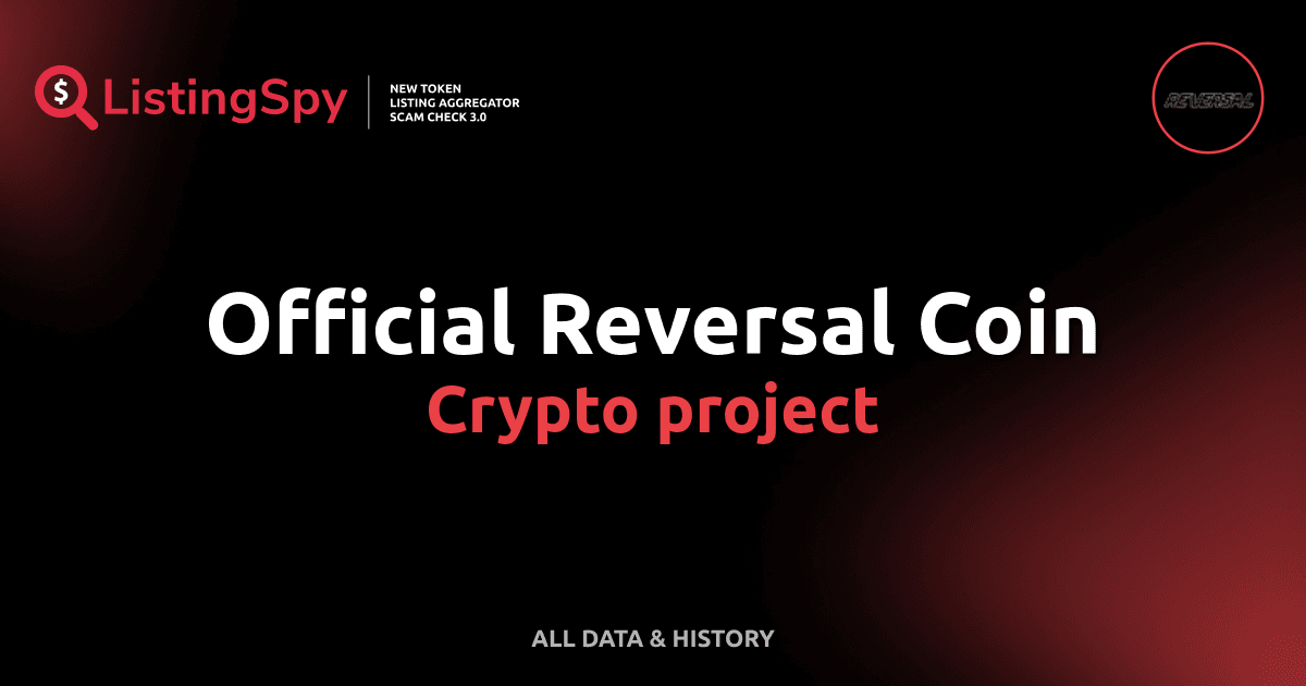 Official Reversal Coin crypto project: REVERSAL token listings, events ...