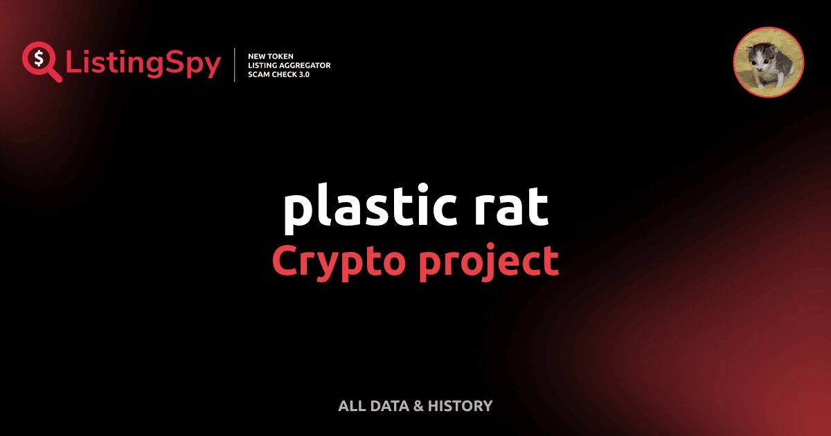 plastic rat crypto project: RAT token listings, events, analysis ...