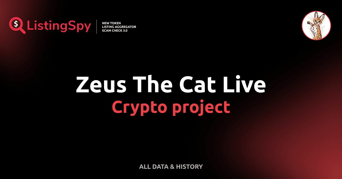 Zeus The Cat Live crypto project: Zeus token listings, events, analysis ...