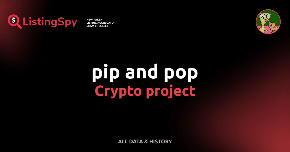 pip and pop crypto project: pipop token listings, events, analysis ...