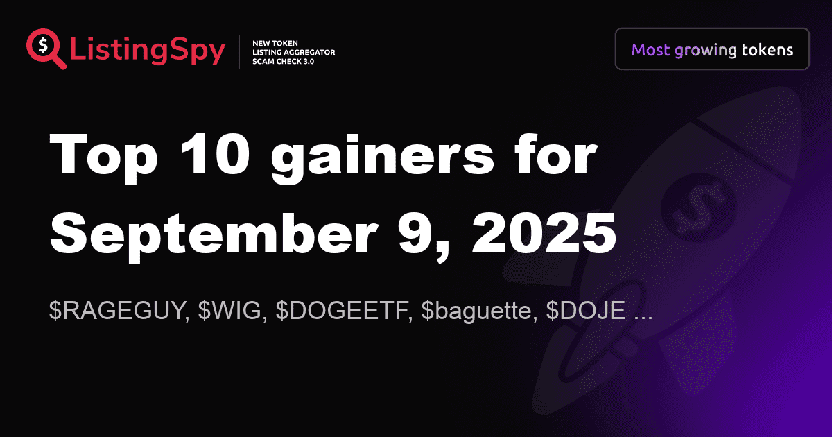 Top Token Calls: Rage Guy $RAGEGUY 72x + 9 more | ListingSpy