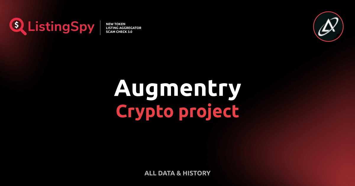 Augmentry crypto project: AUG token listings, events, analysis | ListingSpy