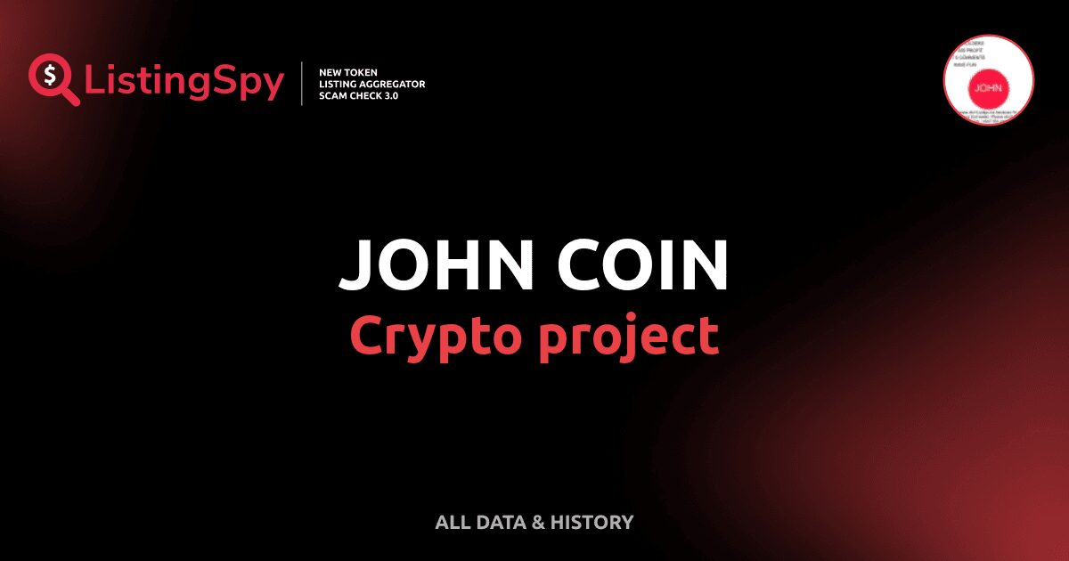 JOHN COIN crypto project: JOHN token listings, events, analysis ...