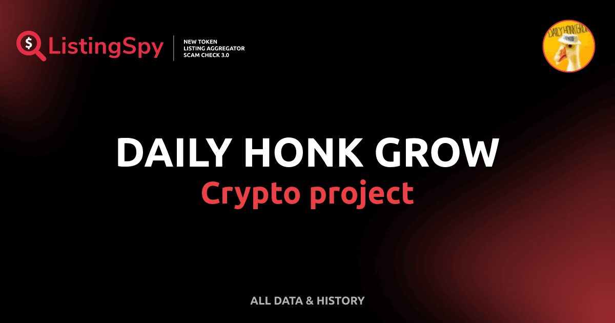DAILY HONK GROW crypto project: DAHOG token listings, events, analysis ...