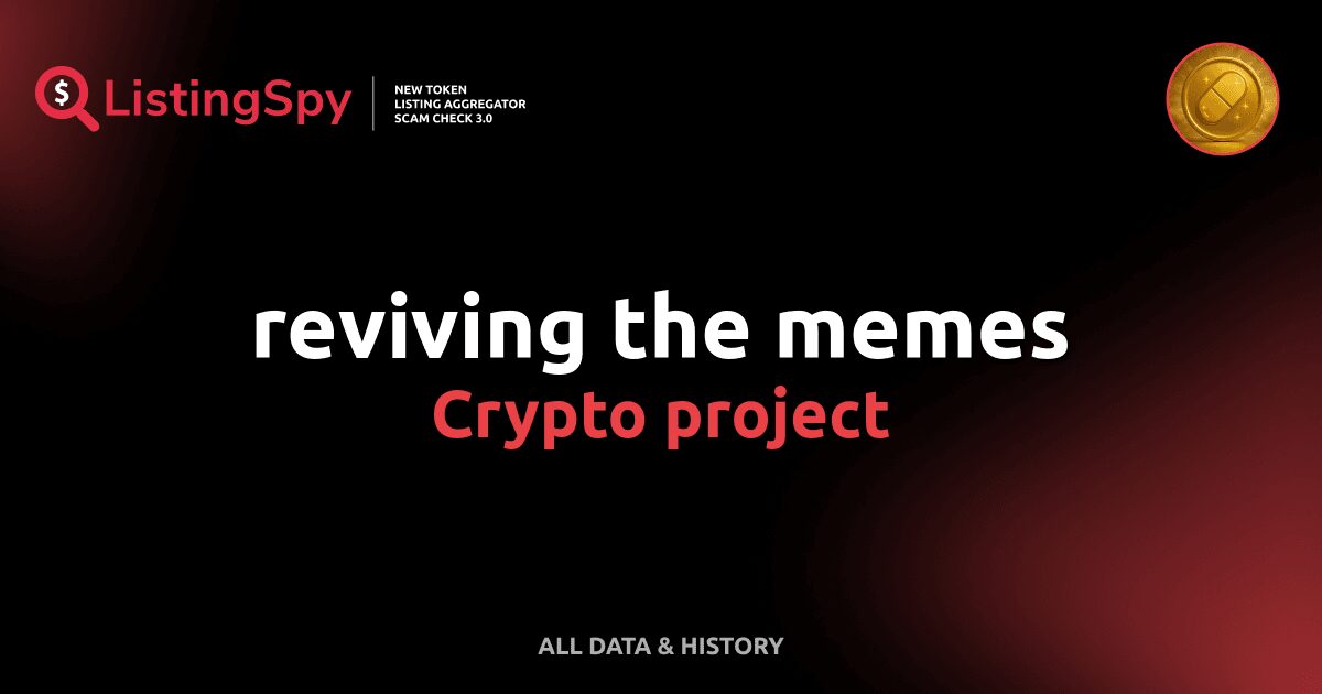 reviving the memes crypto project: REVIVE token listings, events ...