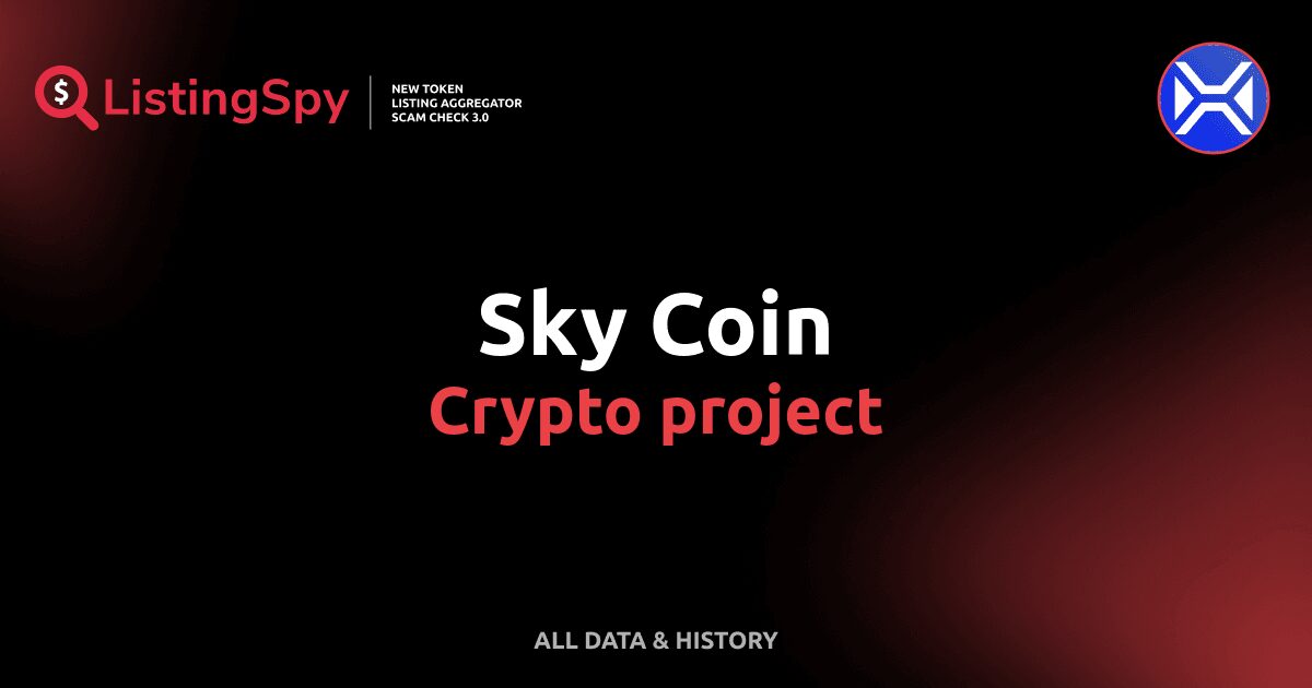 Sky Coin crypto project: xso token listings, events, analysis | ListingSpy