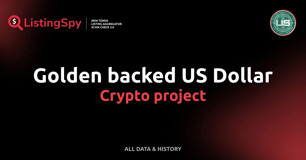 Golden backed US Dollar crypto project: USAD token listings, events ...