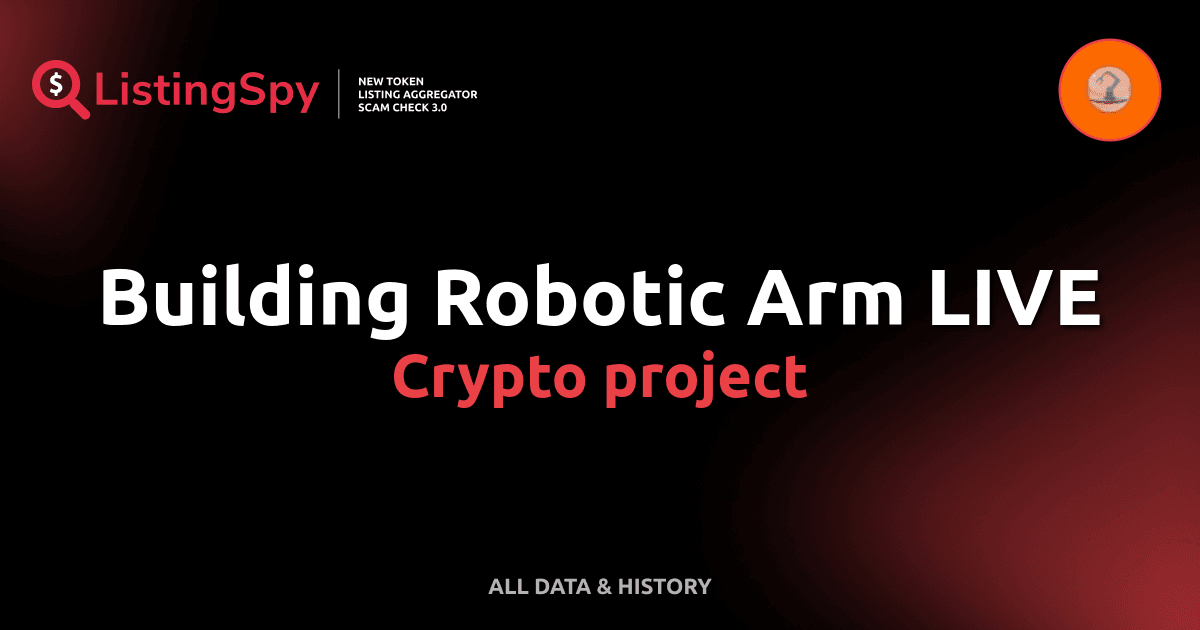 Building Robotic Arm LIVE crypto project: ROBOARM token listings ...