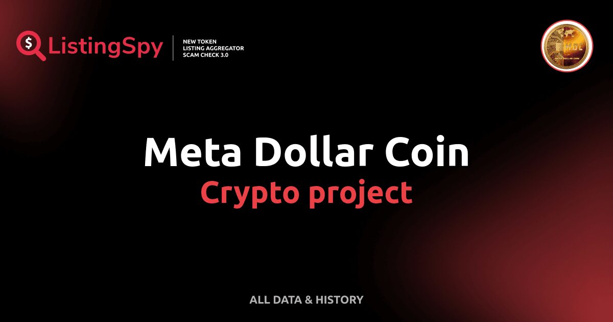 Meta Dollar Coin crypto project: MDC token listings, events, analysis ...