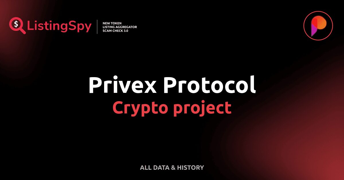 Privex Protocol crypto project: PVX token listings, events, analysis ...