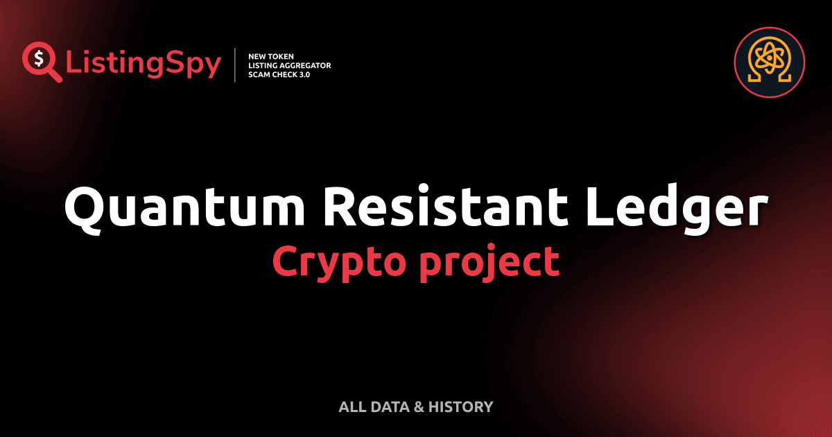 Quantum Resistant Ledger crypto project: QRL token listings, events ...
