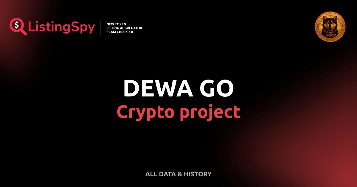 DEWA GO crypto project: dewa token listings, events, analysis | ListingSpy