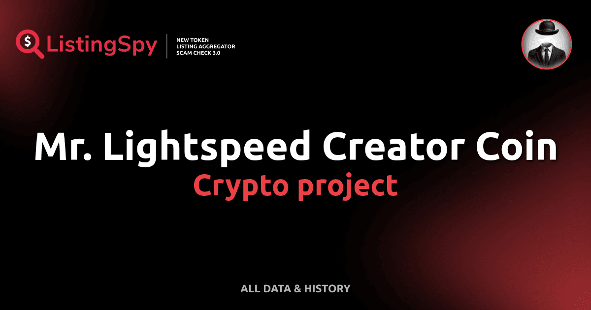 Mr. Lightspeed Creator Coin crypto project: mr_lightspeed token ...