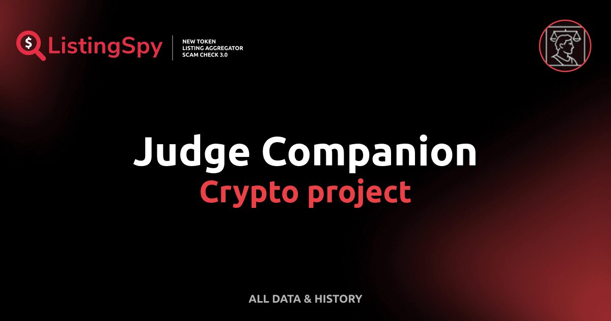Judge Companion crypto project: JUDEX token listings, events, analysis ...