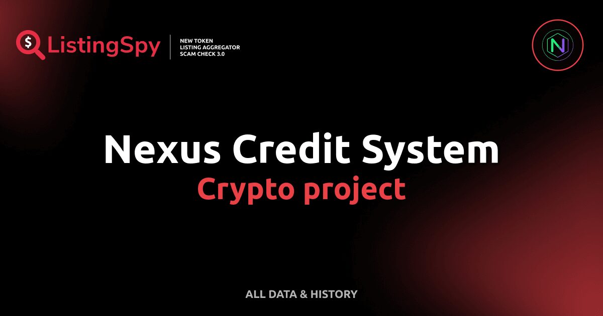 Nexus Credit System crypto project: ncrs token listings, events ...