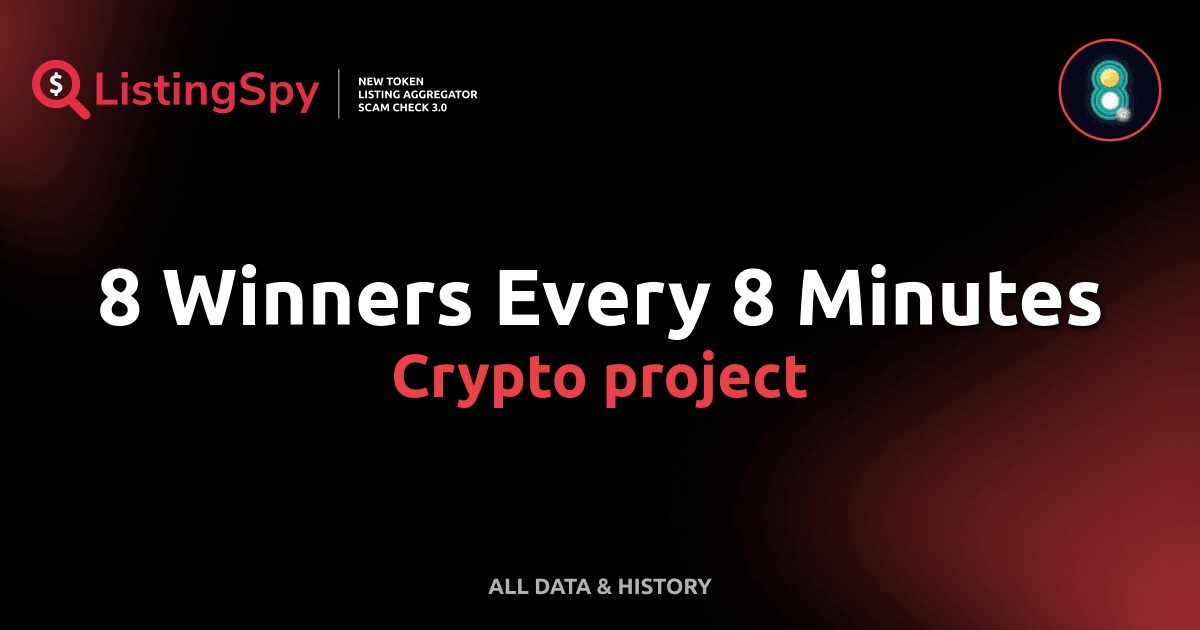 8 Winners Every 8 Minutes crypto project: EIGHTY8 v2 token listings ...